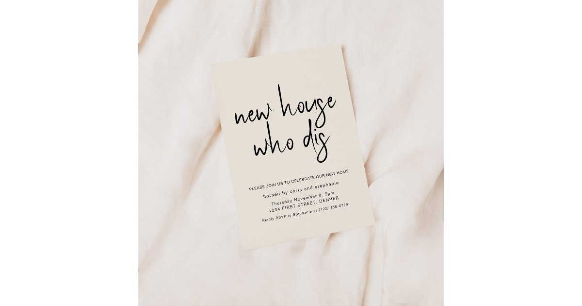 New Home Who Dis Housewarming Party Invitation | Zazzle