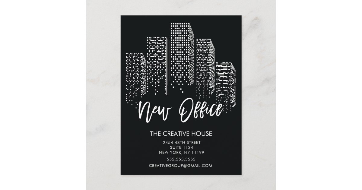 New Office Moving Announcement Post Card | Zazzle