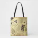 News paper text with old paper tote bag | Zazzle