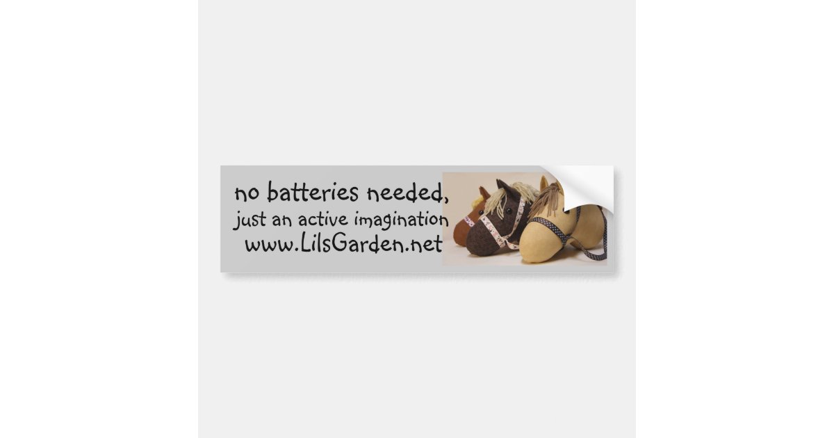 no batteries needed bumper sticker | Zazzle