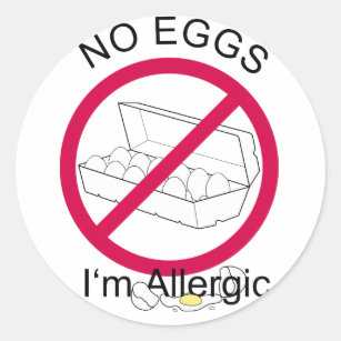Egg Allergy Stickers | Zazzle AU