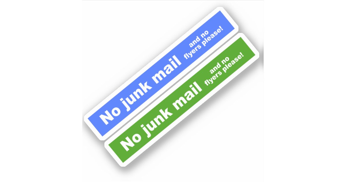 No junk mail sticker sign | Zazzle