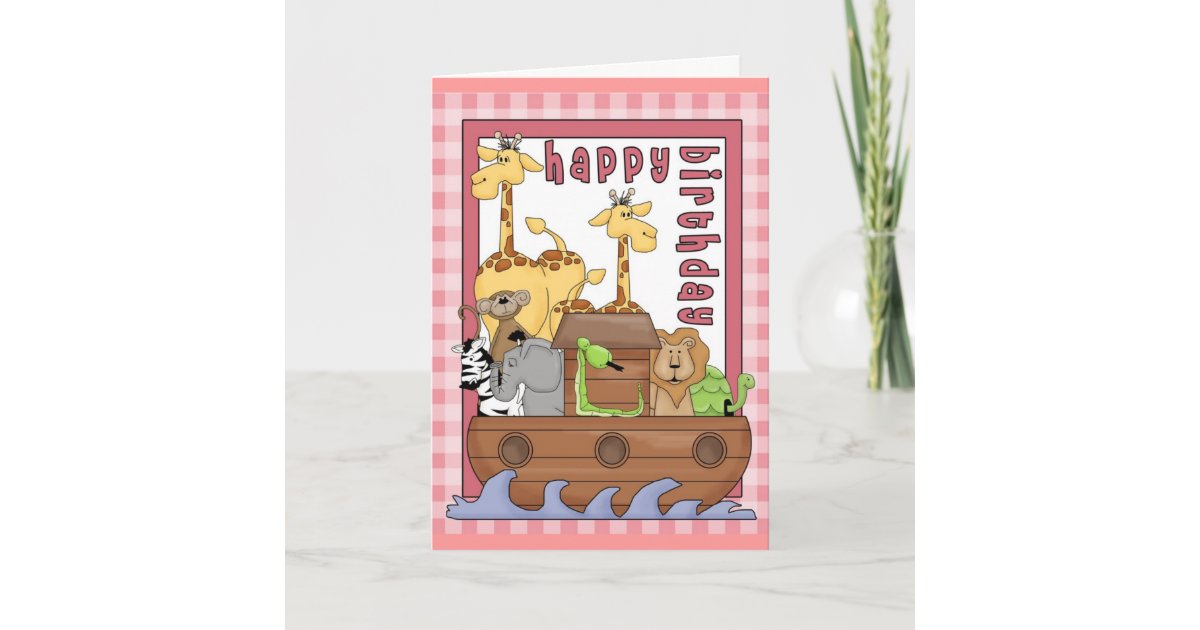 Noah's Ark Happy Birthday Card | Zazzle