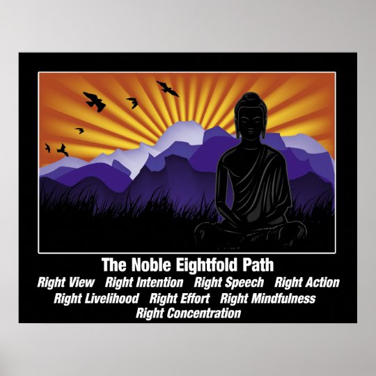 Noble Eightfold Path Buddha Poster | Zazzle.com.au