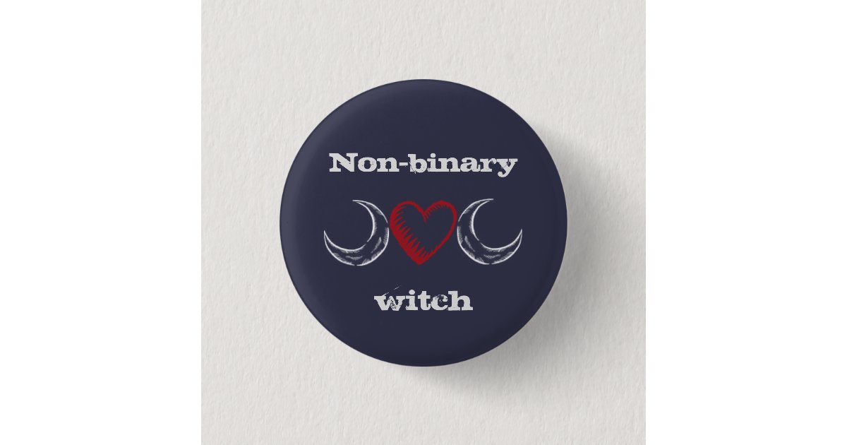 Non-binary witch badge / | Zazzle