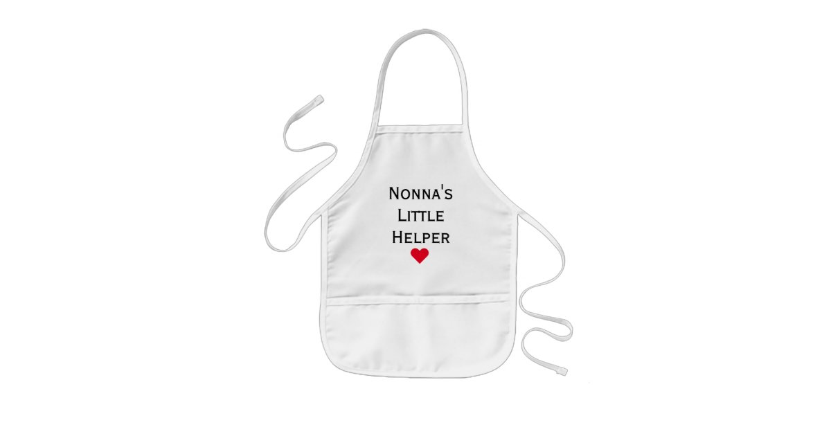Nonna's Little Helper Grandkids Kids Apron | Zazzle