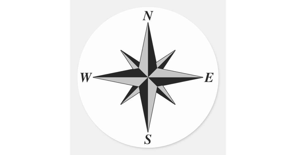 North Arrow Sticker | Zazzle