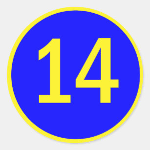 Number 14 Stickers | Zazzle AU