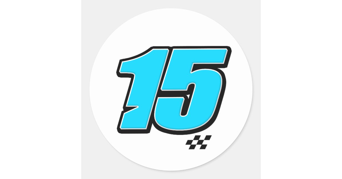 Number 15 - Sticker | Zazzle