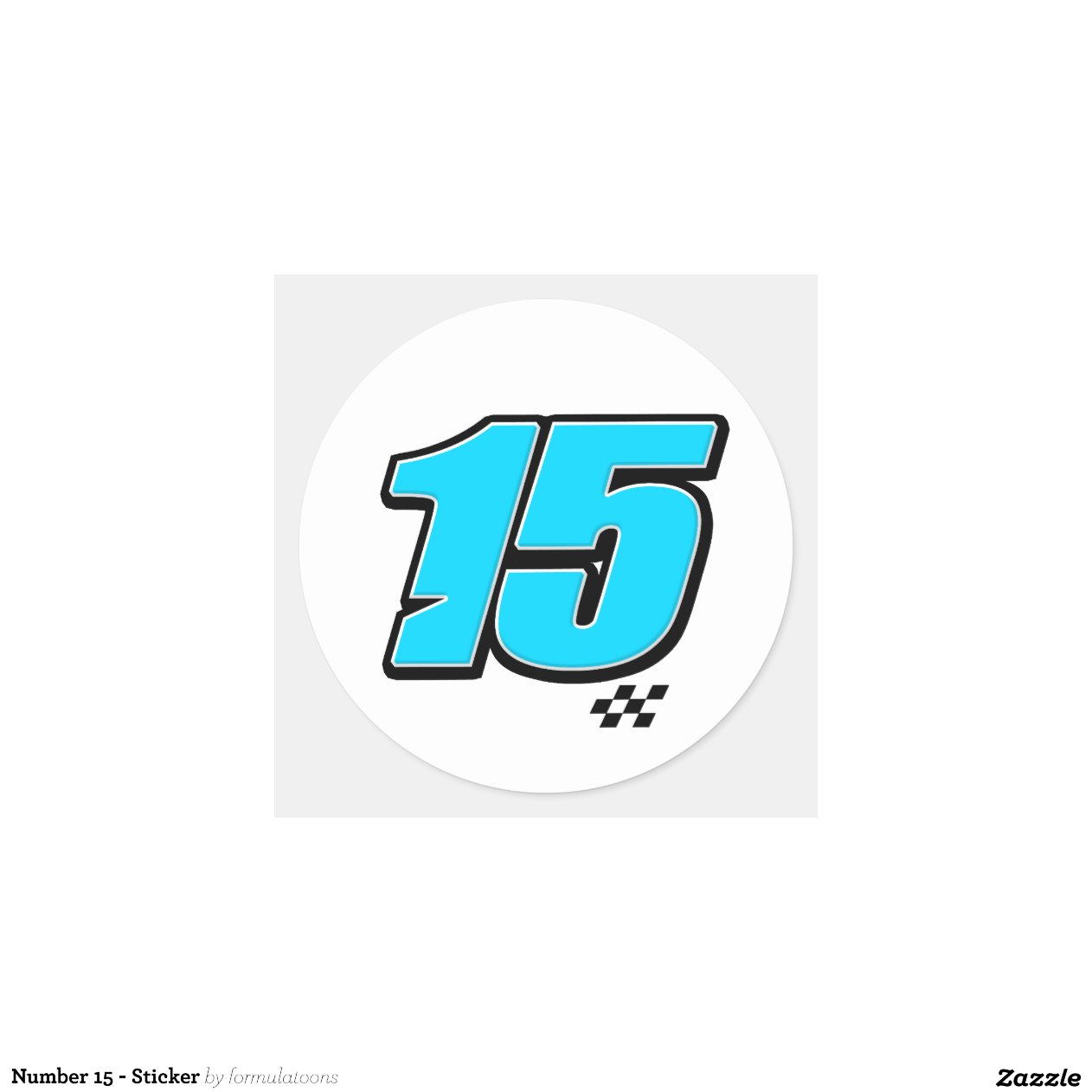 Number 15 - Sticker | Zazzle