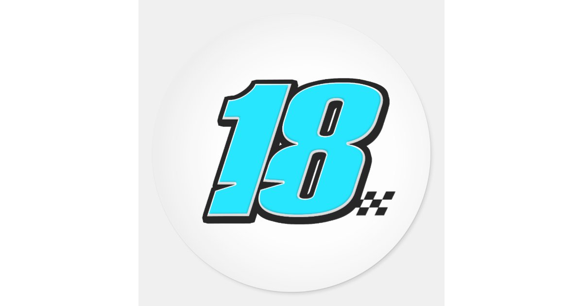 Number 18 - Sticker | Zazzle