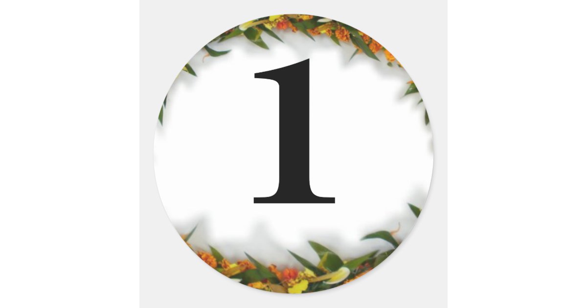 Number 1 Hawaiian Lei sticker | Zazzle