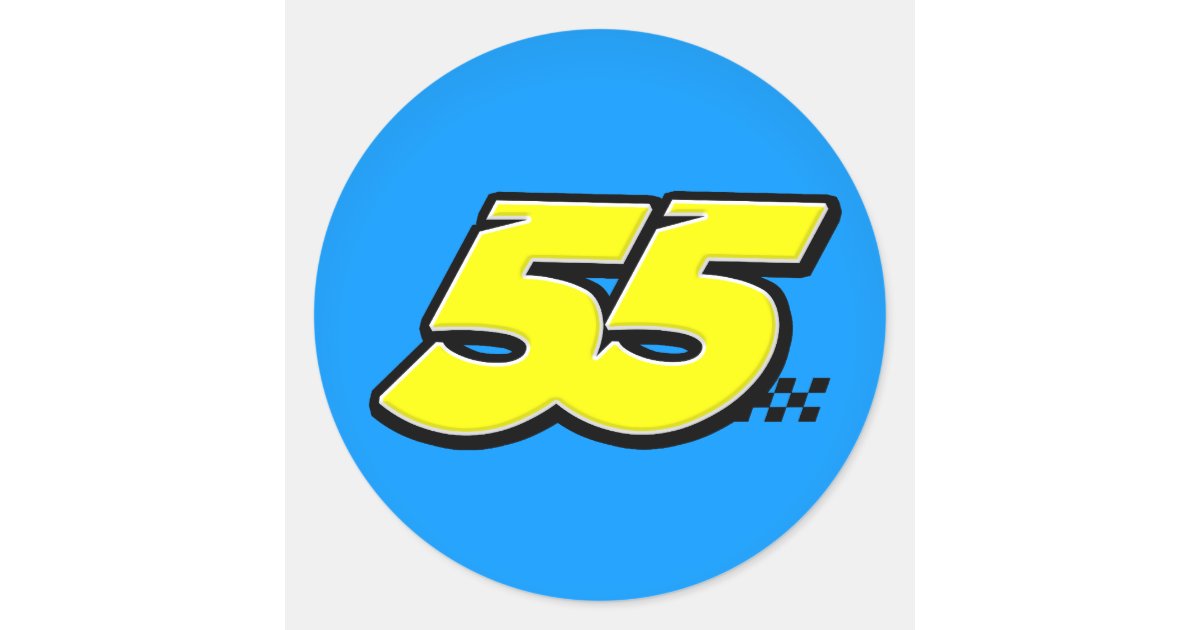 Number 55 - Sticker | Zazzle