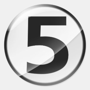 Number 5 Stickers | Zazzle AU