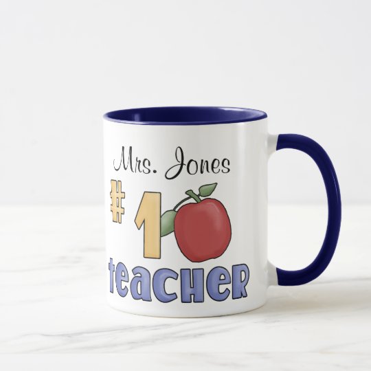 Number One Teacher, #1 Teacher Print Art Design Mug | Zazzle.com.au