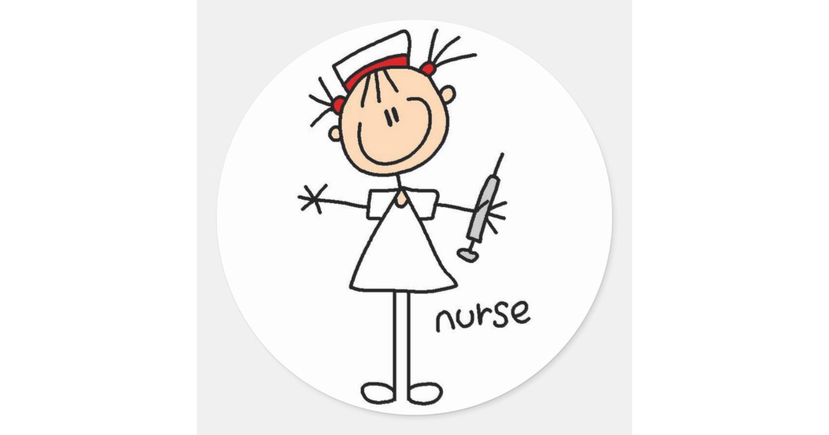 Nurse Stick Figure Sticker | Zazzle