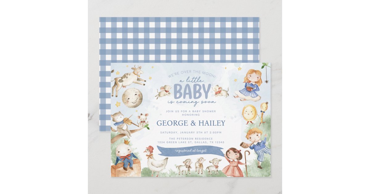 Nursery Rhyme Mother Goose Baby Shower Invitation | Zazzle