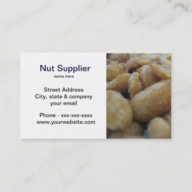 Nut Supplier Business Card | Zazzle