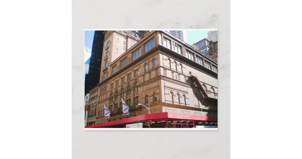 NYC Carnegie Hall Postcard | Zazzle