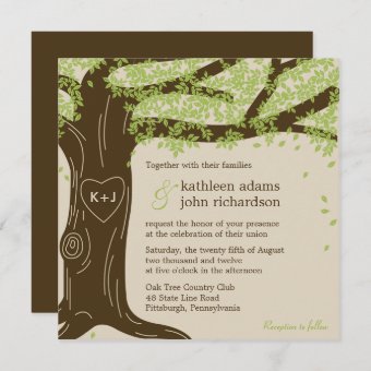 Oak Tree Wedding Invitation | Zazzle