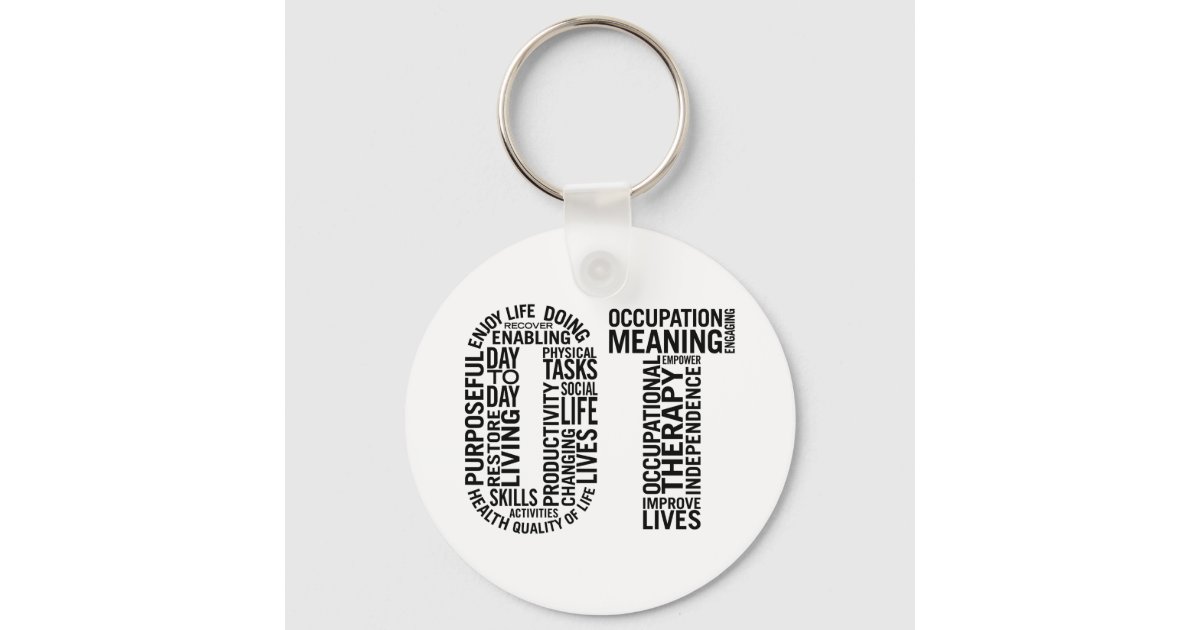 Occupational Therapy OT Key Ring | Zazzle