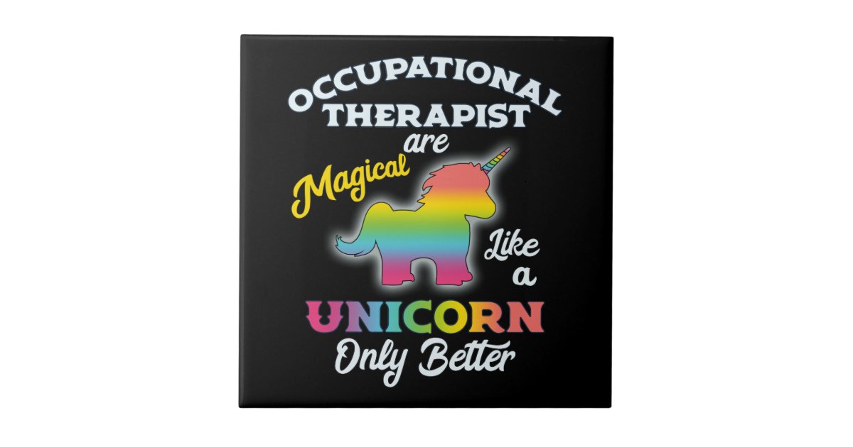 Occupational Therapy Unicorn OT Therapist Ceramic Tile | Zazzle