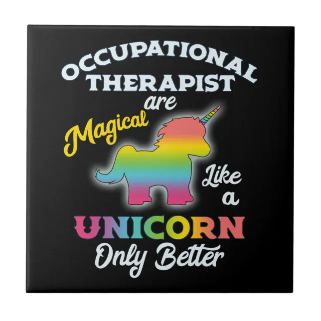 Occupational Therapy Unicorn OT Therapist Ceramic Tile | Zazzle