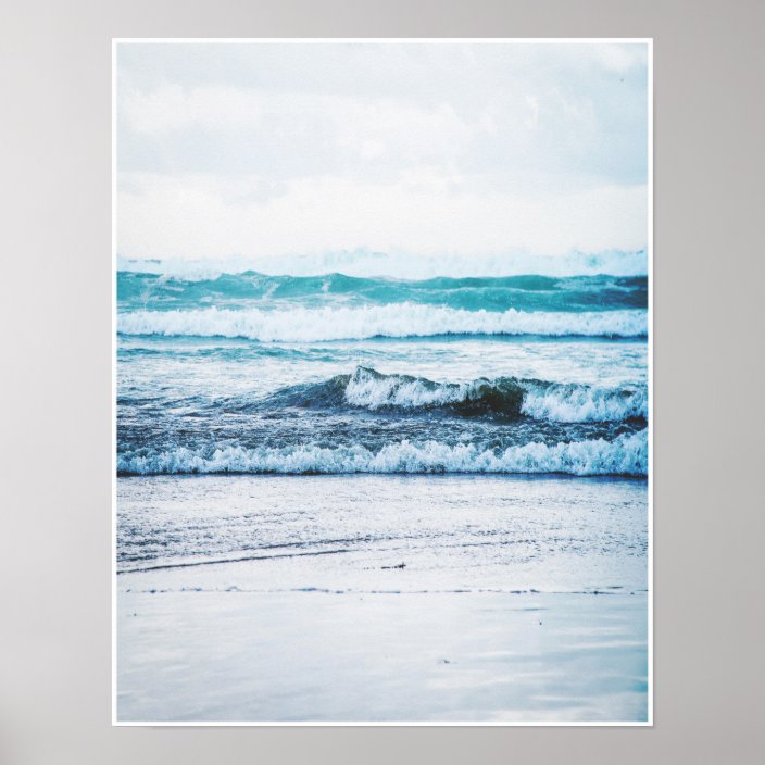 Ocean Waves version 2 Photography Poster Print | Zazzle.com.au