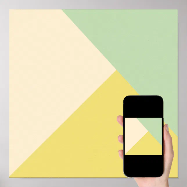 OHBABY GEOMETRIC LIGHT GREEN YELLOW PINKISH NEUTRA POSTER | Zazzle