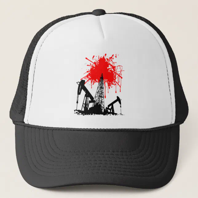 Oil of blood trucker hat | Zazzle