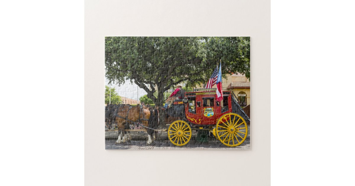 Old Stagecoach Texas. Jigsaw Puzzle | Zazzle
