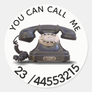 Phone Number Stickers | Zazzle AU