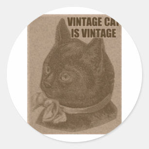 Vintage Cat Stickers | Zazzle AU