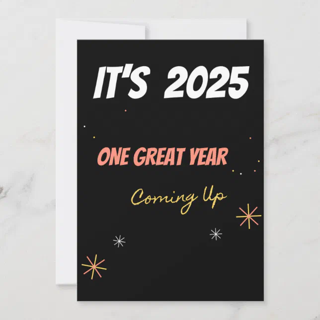 ONE GREAT YEAR COMING UP Positive affirmations Holiday Card | Zazzle