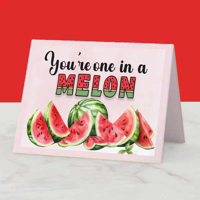 One in a Melon Teacher Appreciation Thank You Card | Zazzle