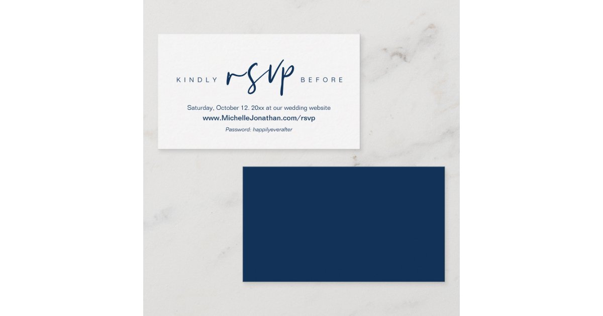 Online RSVP, Wedding website, Password, Reminder E Enclosure Card | Zazzle