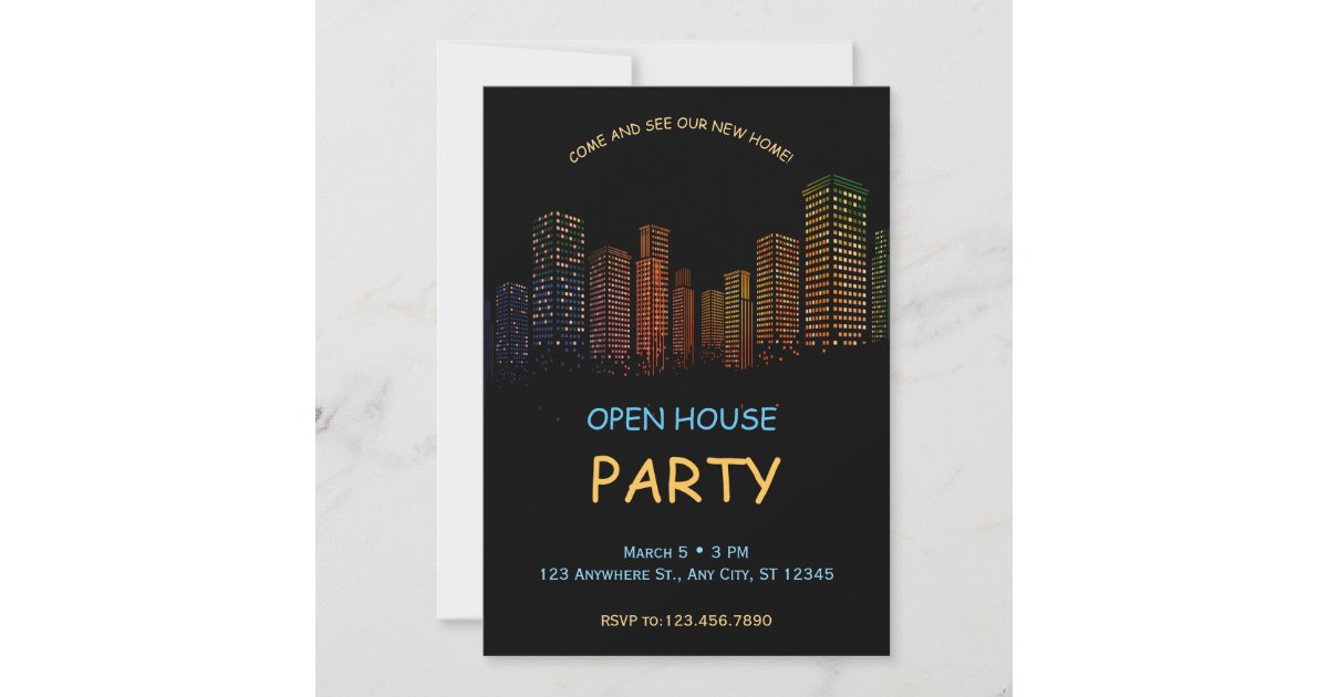 Open House Party Invitation, Housewarming Party Invitation | Zazzle