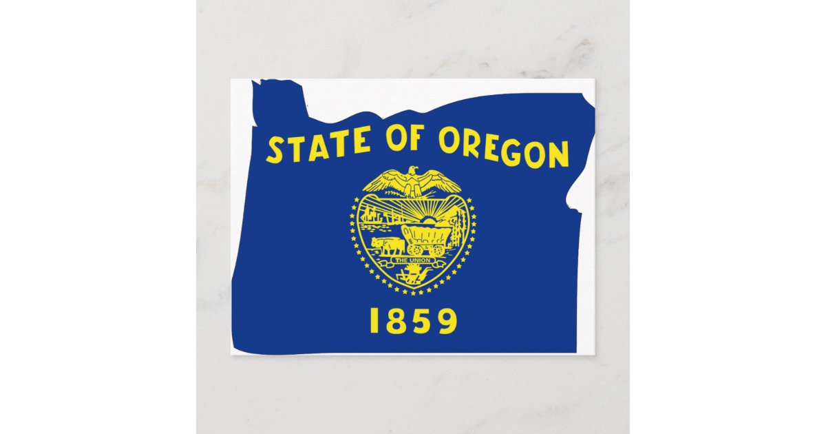 Oregon Flag Map Postcard | Zazzle