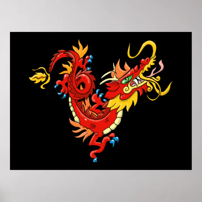 Oriental Dragon Poster | Zazzle