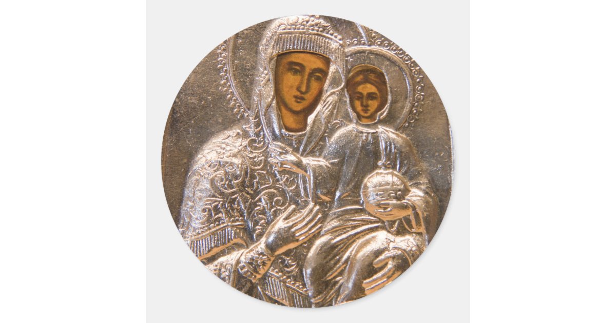 Orthodox icon classic round sticker | Zazzle