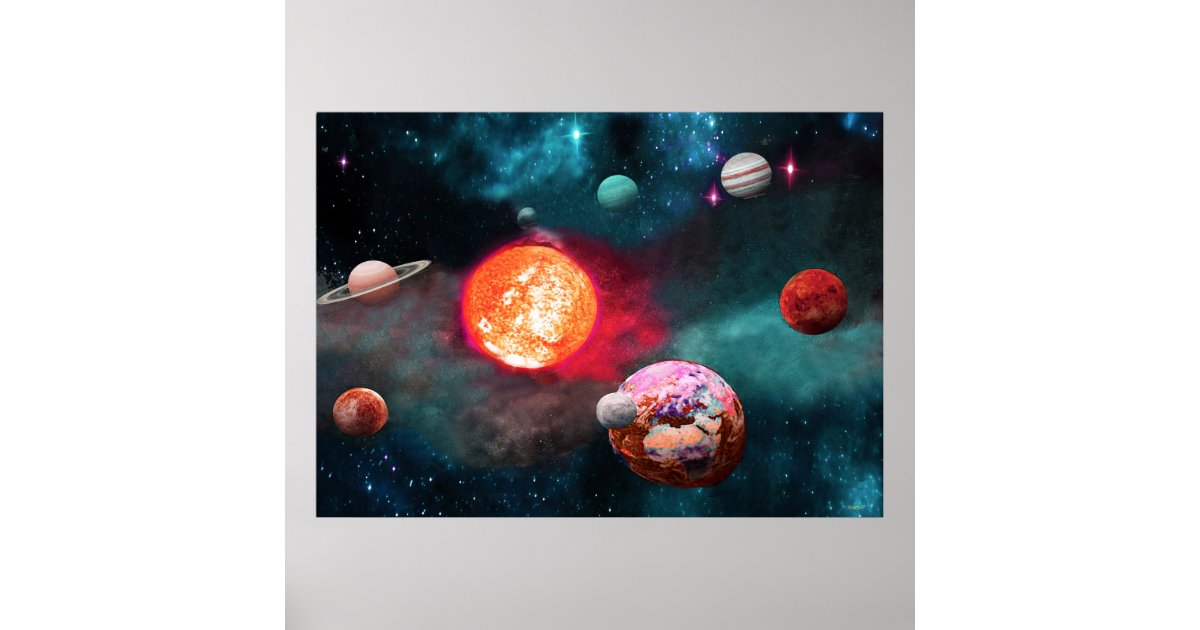 OUR EARTH & ITS NEIGHBORS POSTER | Zazzle
