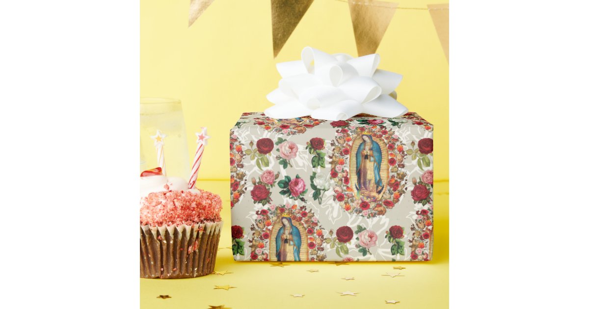Our Lady of Guadalupe Virgin Mary Catholic Saint Wrapping Paper | Zazzle