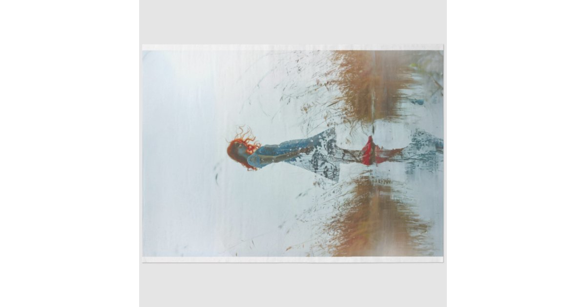Over Exposed Photography Redheaded Girl Decoupage Tissue Paper | Zazzle
