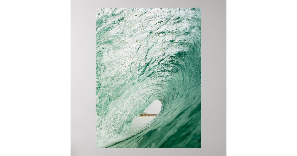 Pacific Ocean big wave Poster | Zazzle