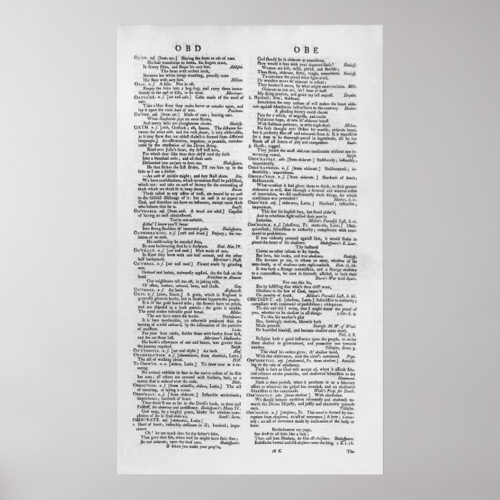 Page from a Dictionary Poster | Zazzle.com.au