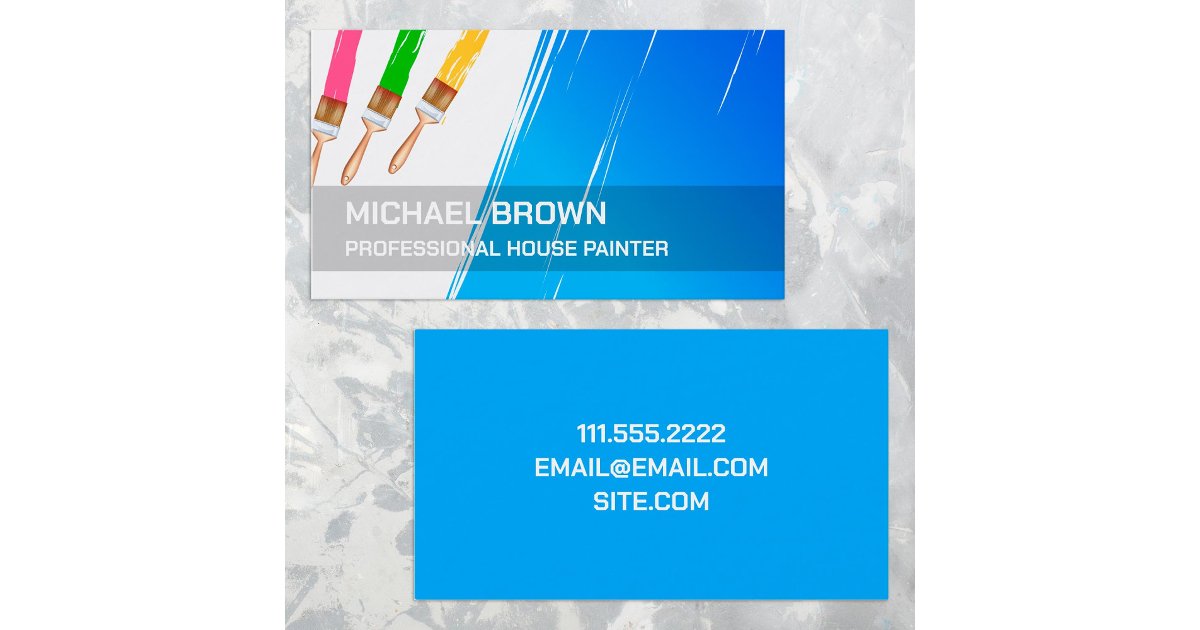Painting Professional Painter Business Card | Zazzle