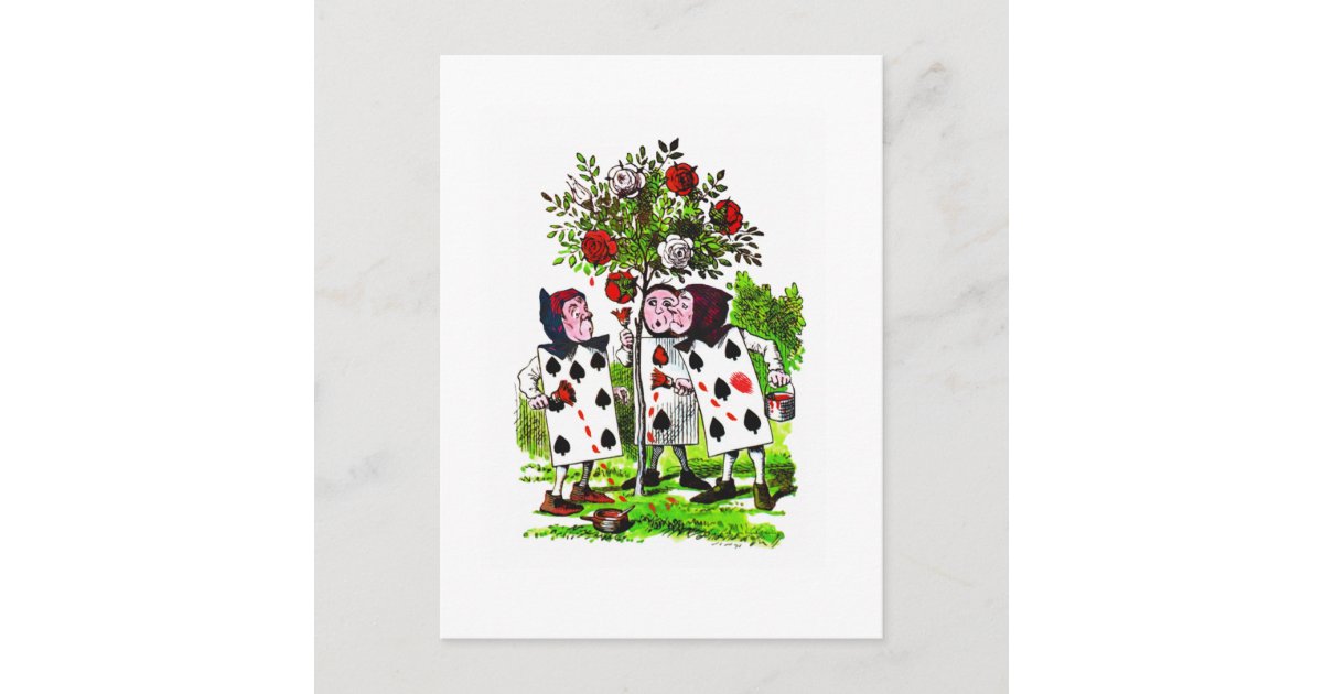 Painting Roses Red - Postcard / Invitation | Zazzle