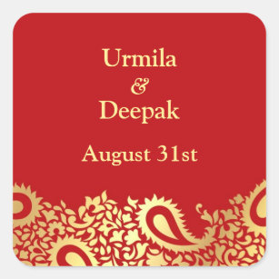 Indian Wedding Stickers | Zazzle.com.au