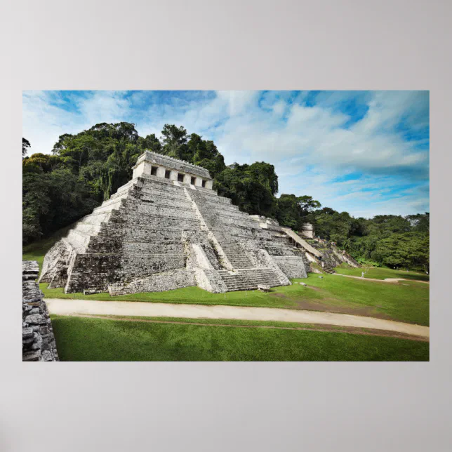 Palenque ruins - Temple of Inscriptions Poster | Zazzle