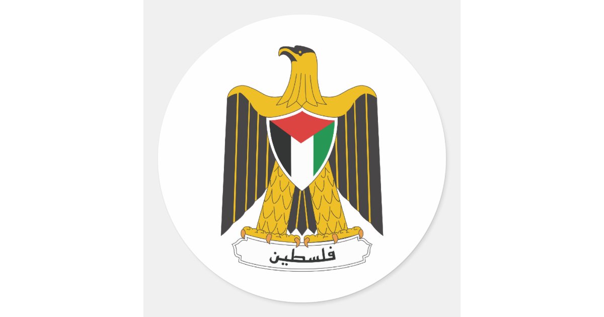 Palestine Coat of Arms Classic Round Sticker | Zazzle